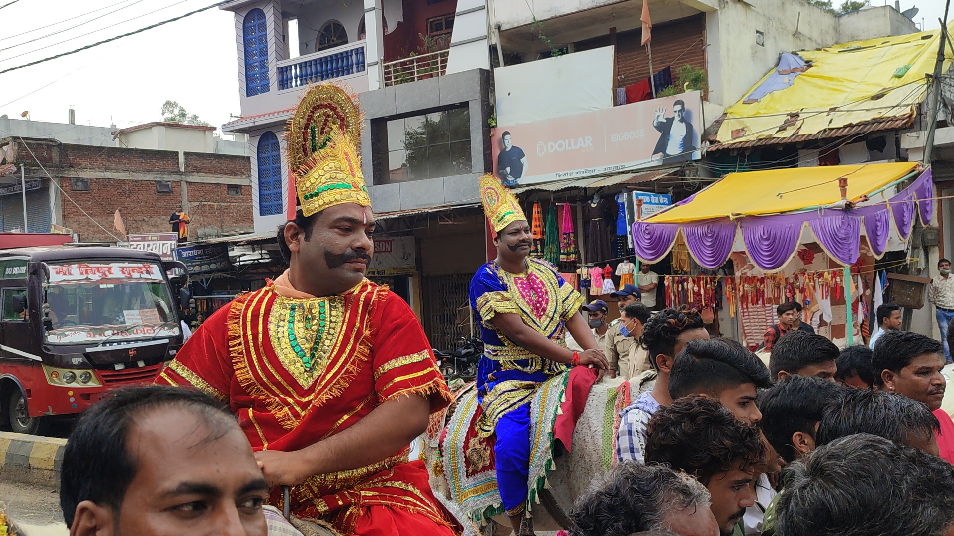 The Tableau Of Alha Udal Adorned In Bhujaliya भुजलिया में सजी आल्हा उदल की झांकी Patrika News