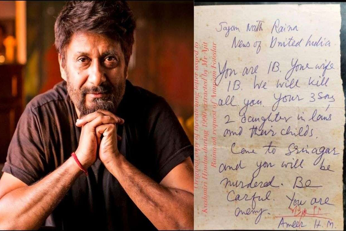 The Kashmir Files Director Vivek Agnihotri Shares Threatening Letter ... The Kashmir Files Director Vivek Agnihotri Shares Threatening Letter ...